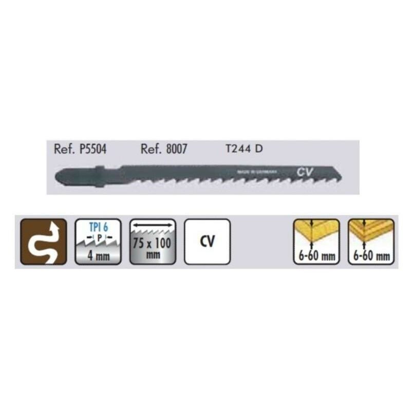 hoja calar mad.c/basto curvo 5504 t244d grosor 8-60. 4 dientes