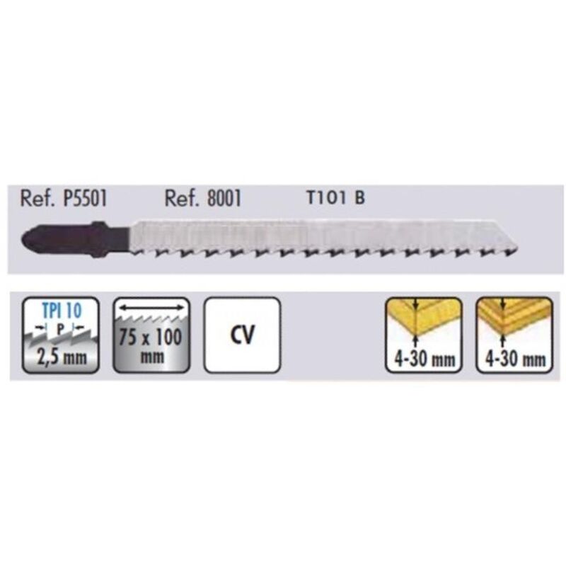 hoja calar mad/aglom.c/fino 5501 t101b grosor 4-30. 10 dientes