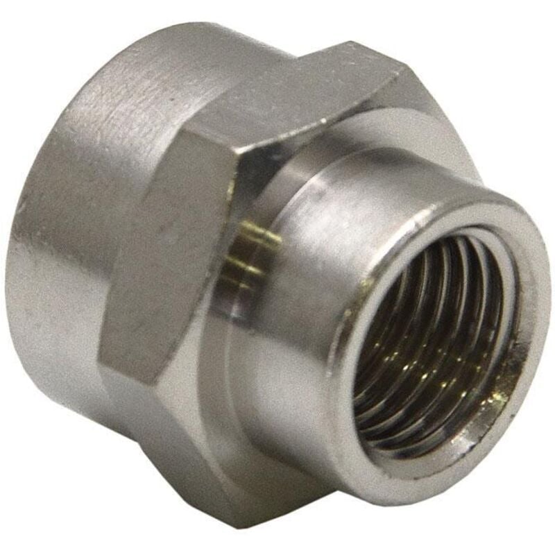 COFAN manguito h-h reducido latón niq. m-3/4 r-1 , Manguito Hembra-Hembra Reducido Latón Niquelado