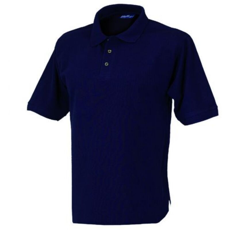 MACOR polo algodon marino t-m , Polo laboral de manga corta color azul ...
