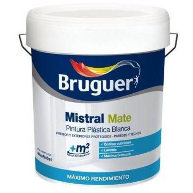 BRUGUER PINTURAS AKZO pintura mistral 15 lts. blanco bruguer