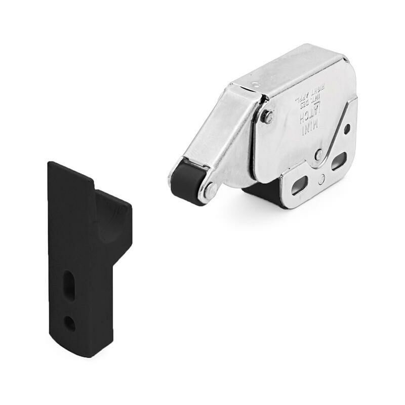 HERRAJES ALK vaiven resorte mini latch negro 188 , 0UNIDADES