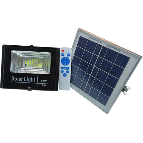 talox foco + panel solar led c-control remoto 25 w gy-rsf-001