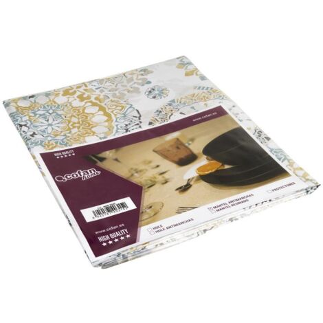 COFAN mantel antimanchas mosaico calido 1,40 x 2,00 , Mantel ...