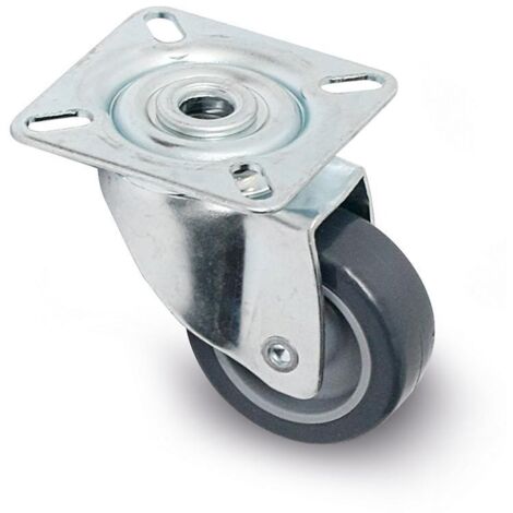 TENTE rueda giratoria cross aro de goma ø50 plástico zincado