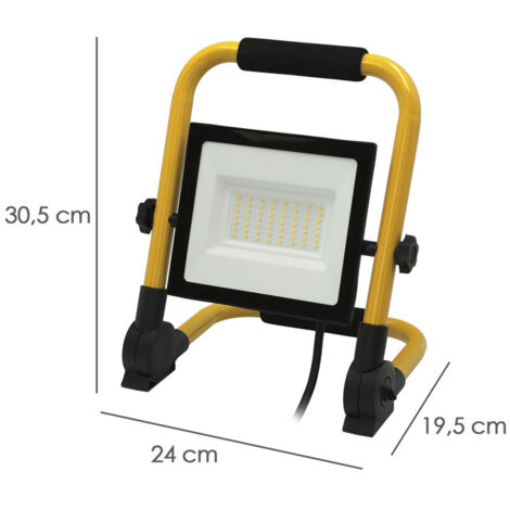 foco led plano 50 watt. luz blanca 4000º k ip 65 4000 lumenes con asa ...