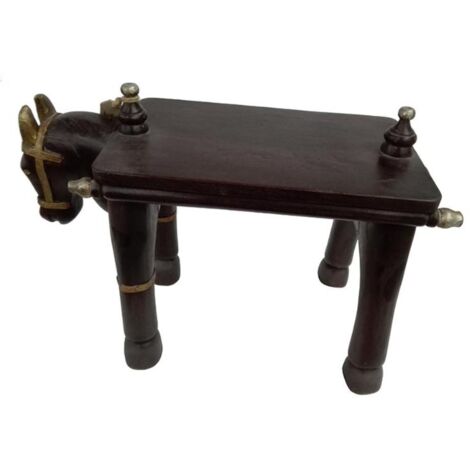 WURKO taburete caballo madera 60x27x40cm vb46 , Taburete caballo ...