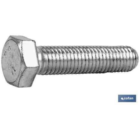 COFAN din-933 c-8.8 m-12 x 110 z caja 25 unid. , Tornillo cabeza hexagonal DIN-933, rosca total ...