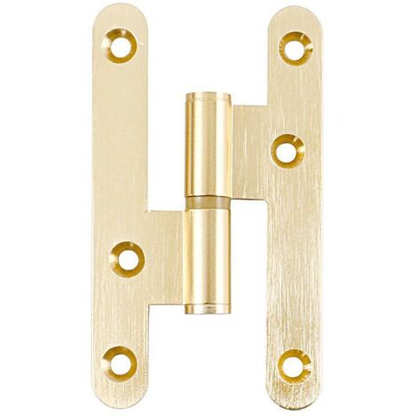 pernio en aluminio sin remate. en laton satinado. medidas 305/100 mm ...