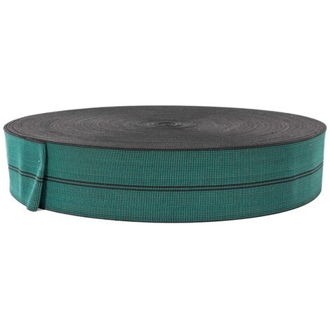 rollo 100 metros de cincha elástica verde elasticidad 60% ancho cincha 60