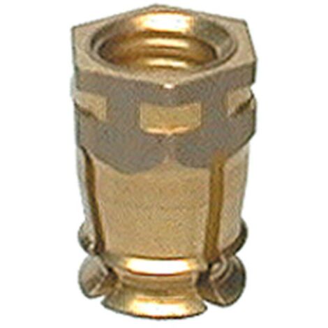 tuerca expansible laton m6-12 con pastilla para taladro diametro 8mm.