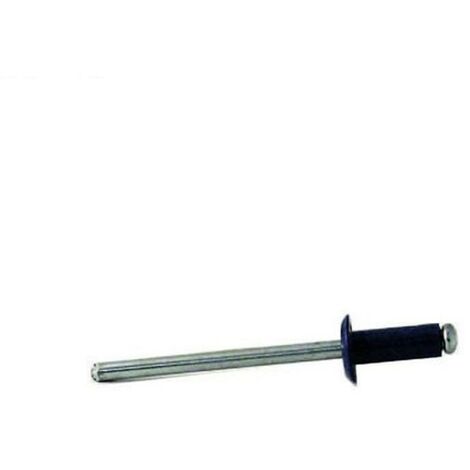 remache aluminio cabeza alomada lacado nnegro largo 12mm ø rosca chapa 4mm