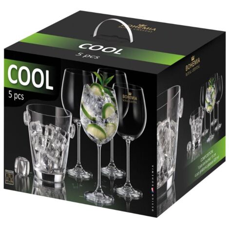 BOHEMIA cubitera &43 4 copas cubata 620 ml juego , Juego cubitera &43 4 ...