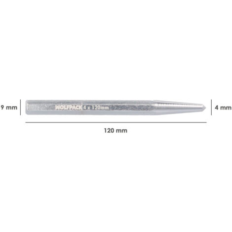 granete wolfpack 4 x 9 x 120 mm. punzon metalico, perforadores ...
