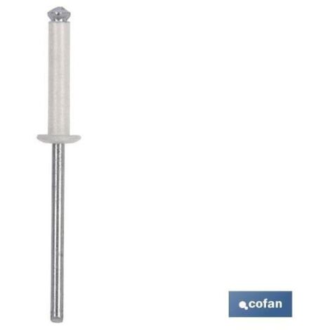COFAN remache de flor blanco 4 x 20 mm caja 500 unid. , Remache de ...