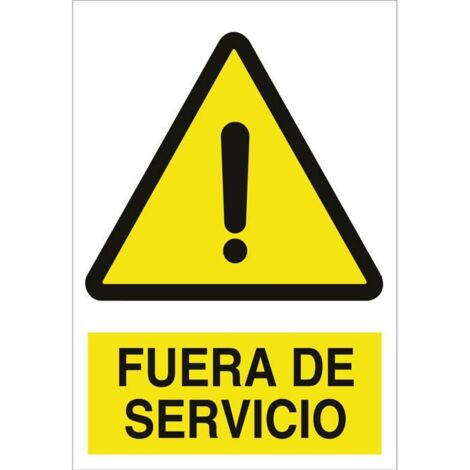 COFAN señal poliestireno 297x210mm. fuera de servicio , Señal de ...