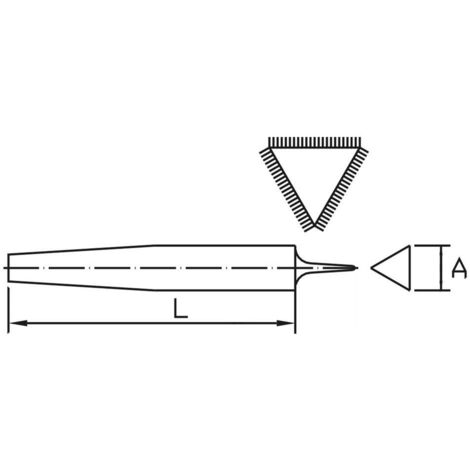 COFAN lima triangular delgada 100mm extrafina , Lima triangular delgada con mango recambiable ...