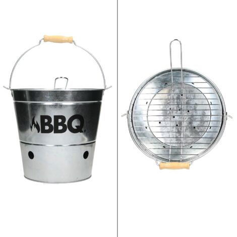 BBQ barbacoa cubo zinc 26,5x25 cm , Barbacoa cubo zinc 26,5 x 25 ...