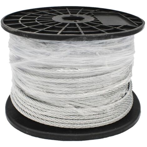 WURKO cable acero 10 mm galvanizado (6x19x1) rollo 100 m , Cable de ...