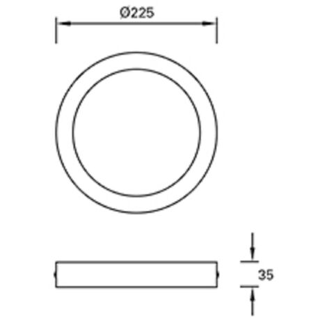 Forlight Plafonnier Ip23 Easy Round Surface Ø225Mm Led 15.5W Blanc ...