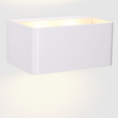 LedsC4 Applique Ip65 Wilson Rectangular Led 18W Blanc Chaud - 3000K On-Off Blanc 916L