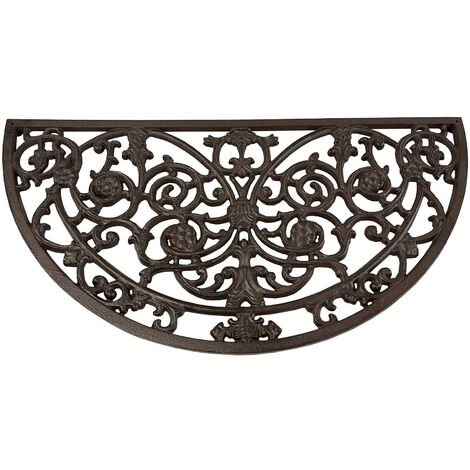 Ornate Semi Circular Cast Iron Doormat