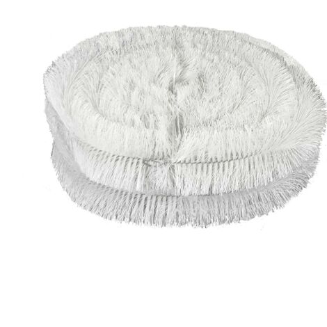 8m White Gutter Brush Leaf & Moss Guard