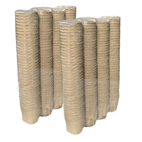 288 x 5cm Eco Round Fibre Biodegradable and Compostable Plant Pots