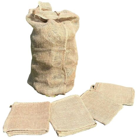 Pack of 5 Large Hessian Jute Potato Storage Sacks