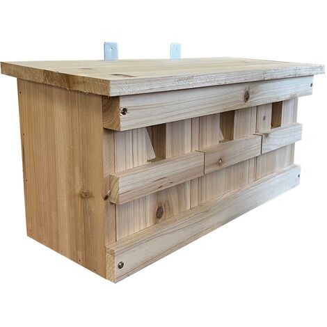 Sparrow Colony Terrace Wooden Nesting Box with Removable Nest Fronts