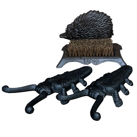Hedgehog Boot Brush And Two Beetle Boot Jacks