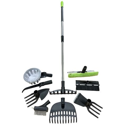 9 in 1 Multi Head Garden Tool Set including Apple Picker, Hoe, Patio ...