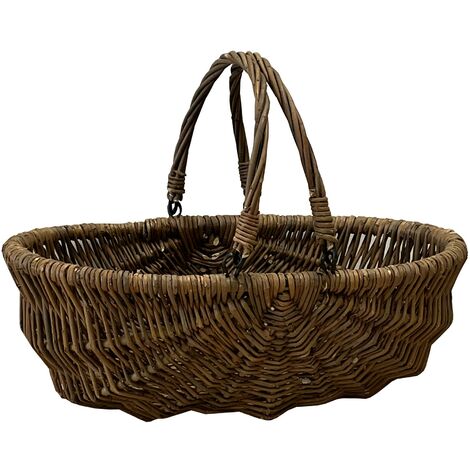 Natural Willow Wicker Garden Trug Basket
