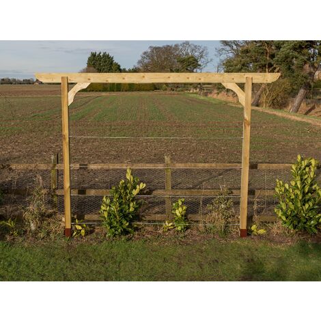 Corbel Screen Pergola, Plant Climbing Arbour, 4.2m (2 Uprights), (4 row ...