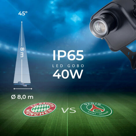GOBO LED logo projektor - 40W - 45° Optik - Außenbereich