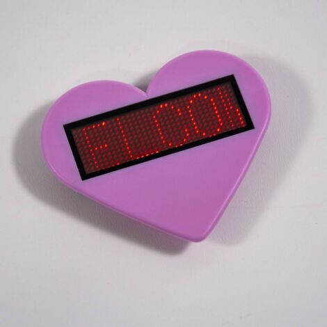 Programmierbares tragbares USB LED-Schild mit Herz