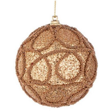 Palline di natale sfera con6 brooklyn oro Bizzotto Ø 80