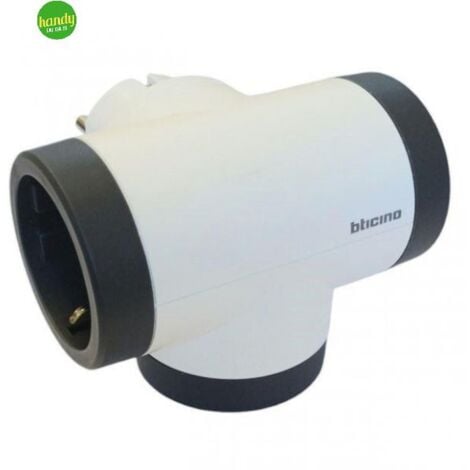 Adattatore Bticino 3 prese + spina STD rotativo