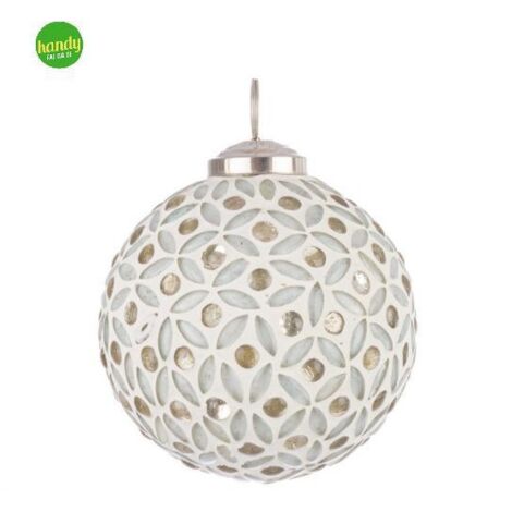 Sfera in vetro Zofia Bizzotto verde Ø8 cm