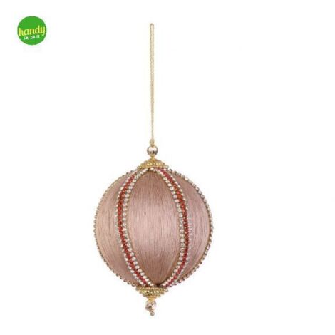 Sfera natalizia Diamond Bizzotto tortora Ø10 cm