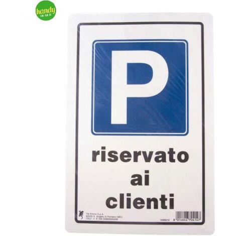 Cartello 3M parcheggio riservato a clienti 30 x 20 cm