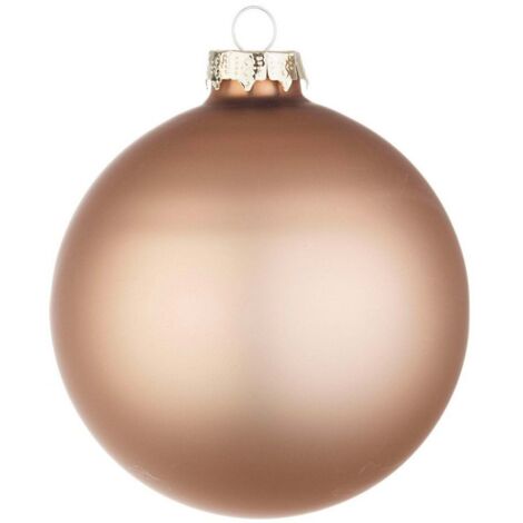 Sfera natalizia Bizzotto in vetro beige opaco Ø10 cm