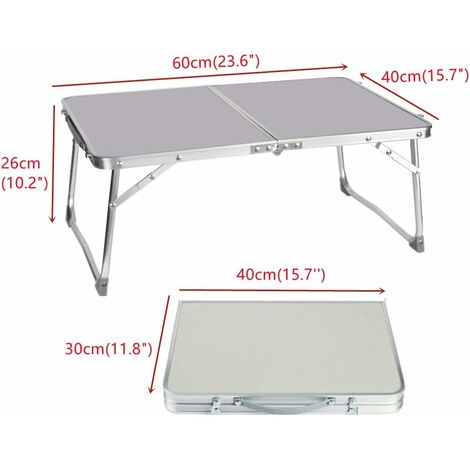 Faltbarer Campingtisch Klein und Leicht, Mini Esstisch Bett Tray Laptop ...