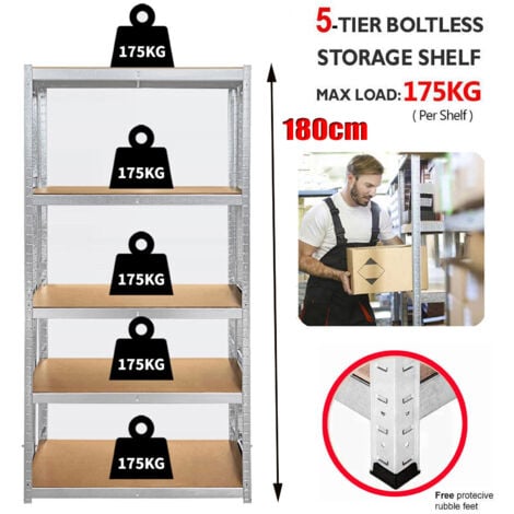 Lagerregal Metall Schwerlastregal Set Kellerregal Werkstattregal MDF ...