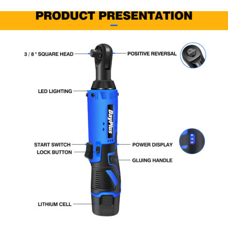 Akku-Ratsche Elektrischer Ratschenschlüssel Kit Schnurloses Ratschenset ...