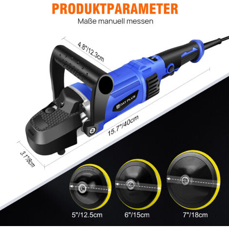 5/6/7 Zoll Exzenter Poliermaschine Auto Poliergerät Politur Set 6 ...