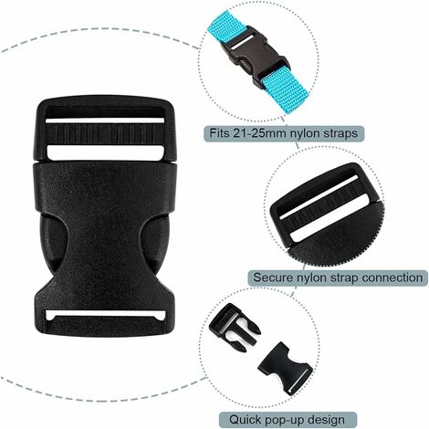 10 Pcs Boucle Sangle 25mm Boucle Sac à Dos en POM Attache Clip Sangle ...