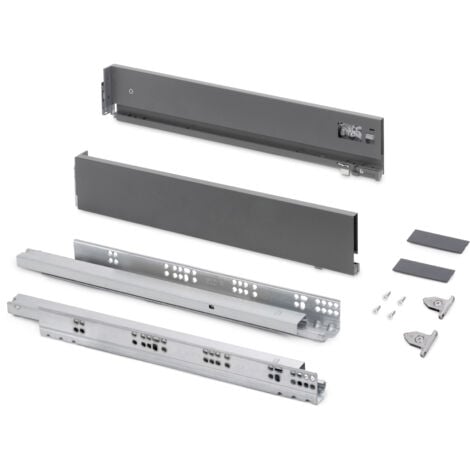 Emuca Aussenschublade Vertex mit 3D-Regelung, Höhe 93mm, 60Kg, Tiefe ...