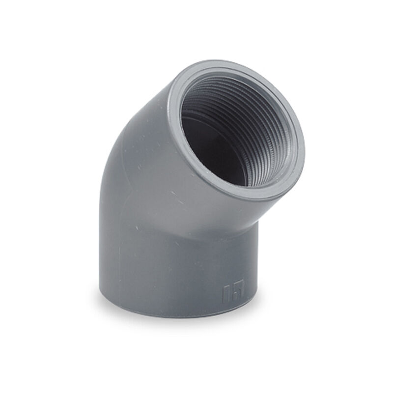 CODO 45º PVC PRESION ROSCADO 3/4