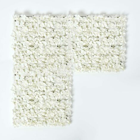 HOMESCAPES Cream Hydrangea Flower Wall Tile 50 x 50 cm